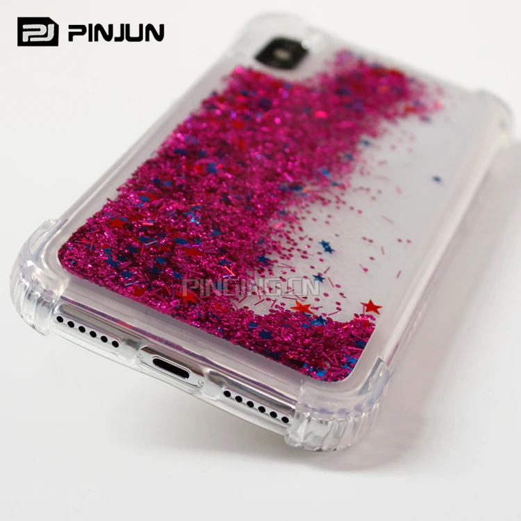Custom Liquid Phone Case For Iphone 10 Case Glitter Cover,Anti-shock ...