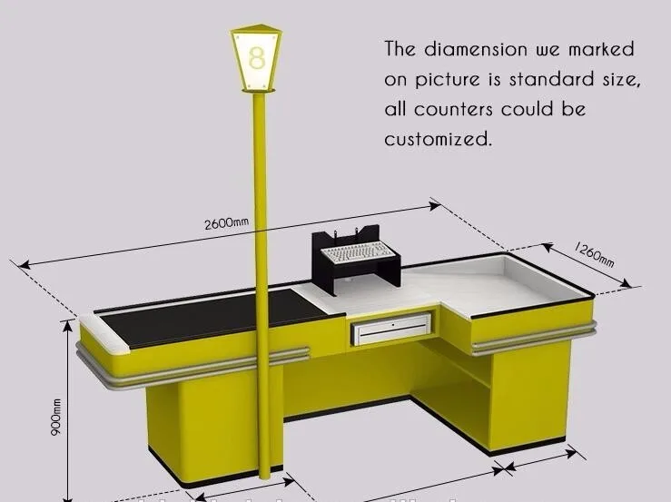 Supermarket Equipment Checkout Counter Cashier Table Convenience Store ...