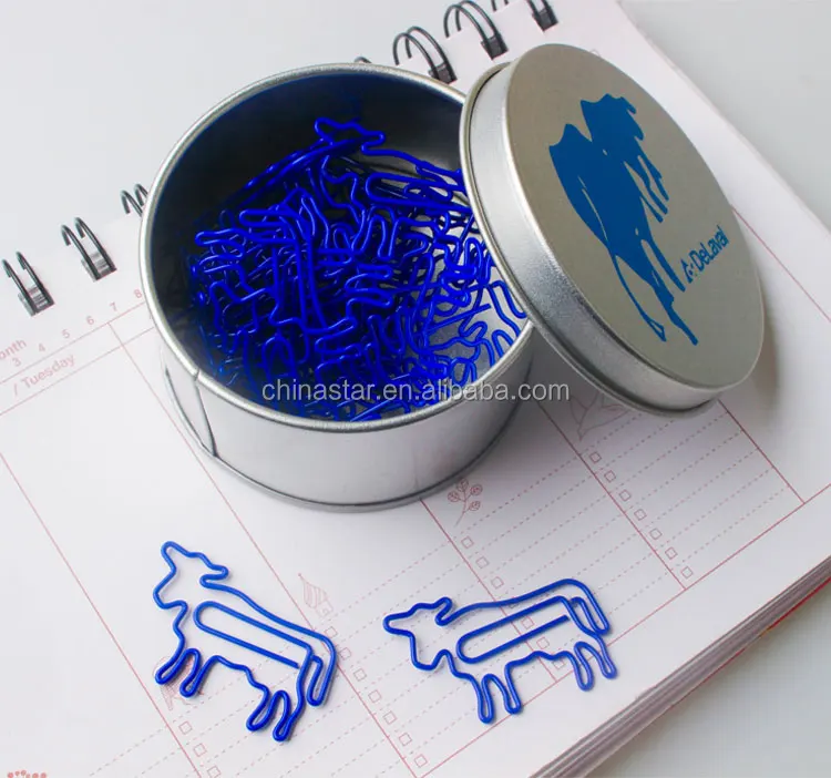 Cute Blue Cow Shape Metal Paper Clip For Stationery - Buy Cow Shape ...
