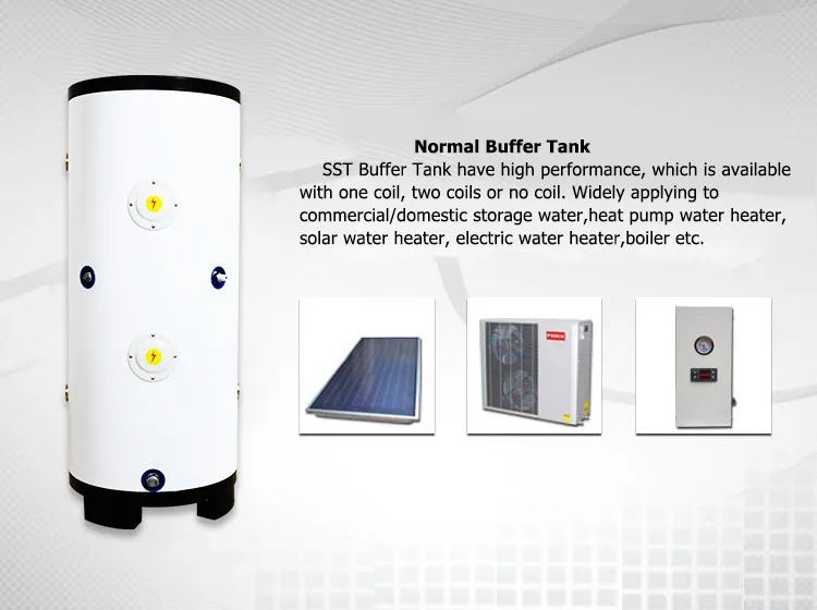 Stainless Steel Cylindrical Buffer Water Storage tank for Storage, High ...