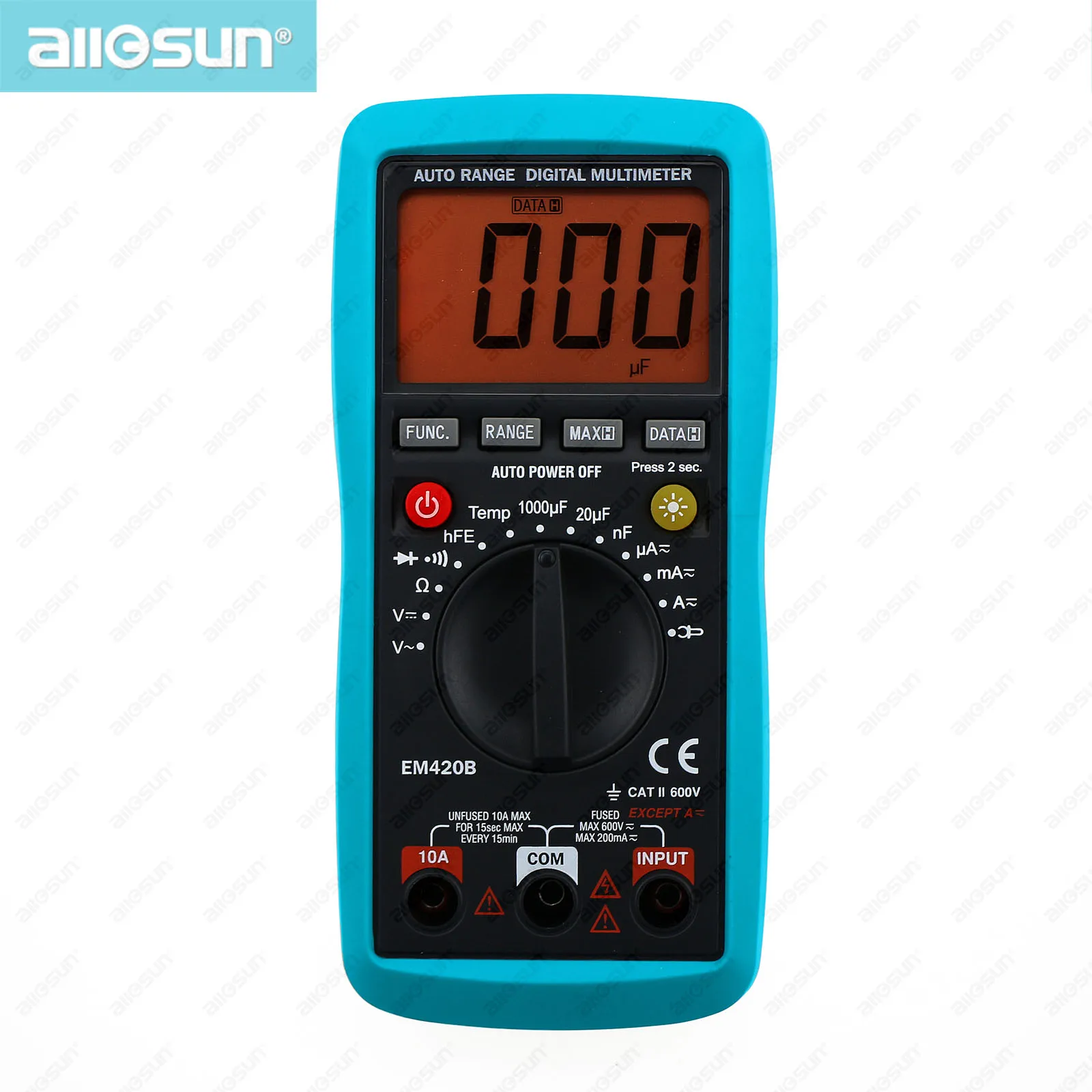 Allosun Em8910 Large Lcd Digital Multimeter Ac/dc Current/volt Ohm ...