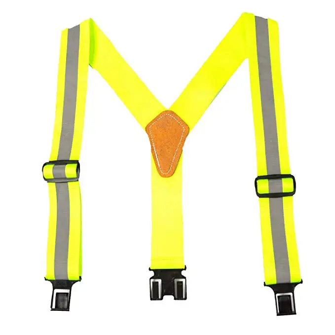 4cm Wide Adjustable Reflective Suspender Belt Safety Vest For Cycling ...