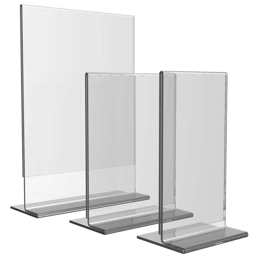 Vertical Paper Display Stand Clear Acrylic A4 A5 Paper Holders Display