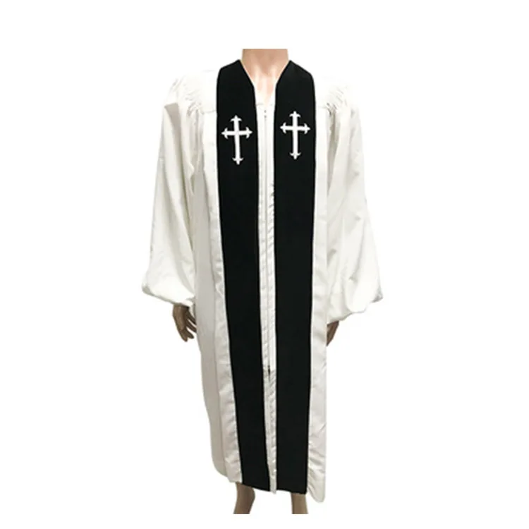 Wholesale Custom black Church Choir Priest Gown Uniform Shaoxing OSBO ...