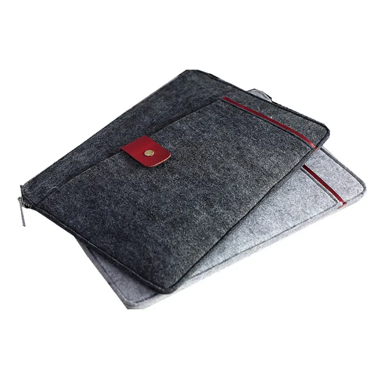Custom Size Portable Zipper Documents Bag Felt Laptop Sleeve File ...
