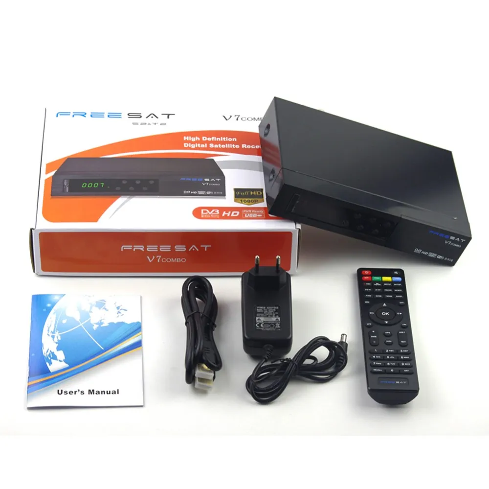 V7 Dvb-t2 Combo Dvb-s2 Receptor De Satélite Digital Full Hd Freesat ...