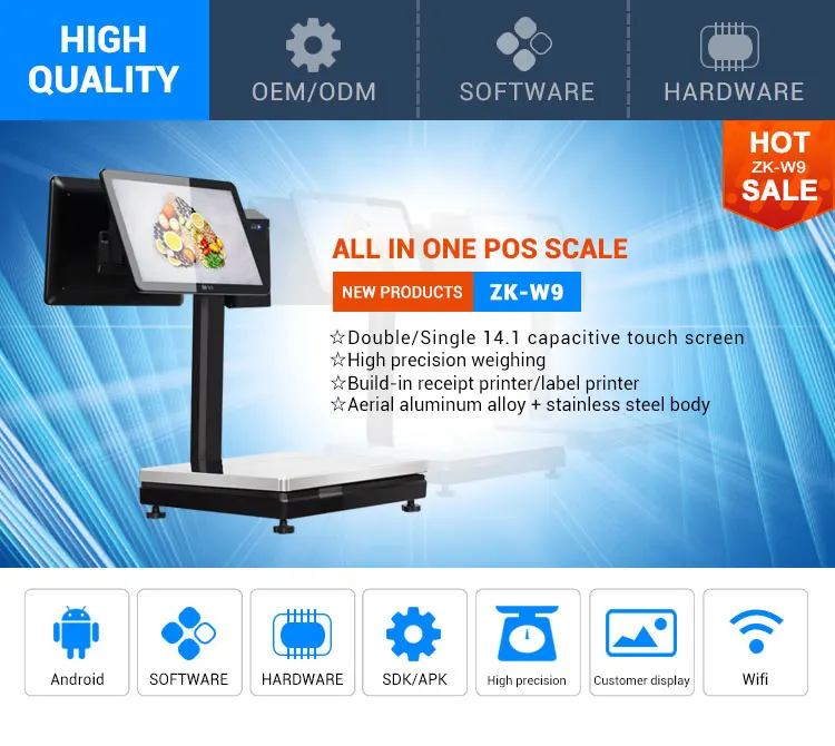 Digital Weight Scale Cash Register Scale Touch Screen Electronic ...