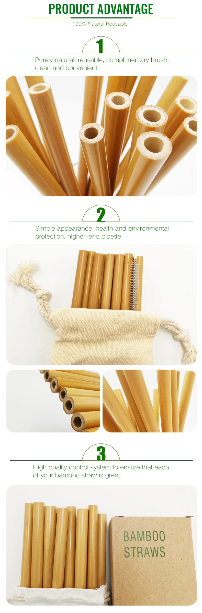 Natural Pitillo De Bambu Biodegradable Pajilla De Bambu - Buy Pitillo ...