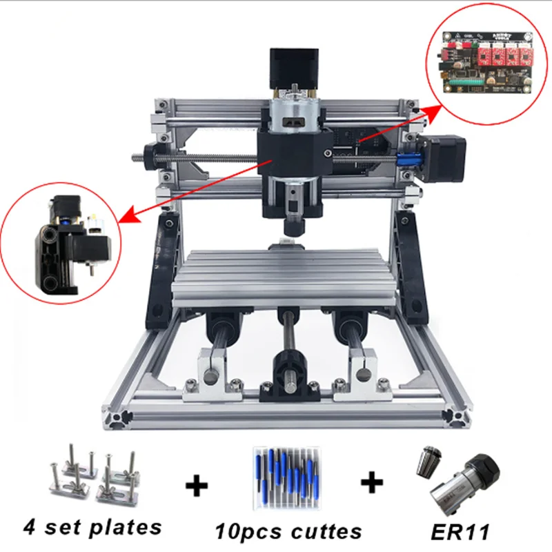 Cnc 1610 With Er11 Mini Diy Cnc Laser Engraving Machine - Buy Homemade ...