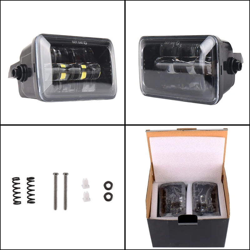 Ovovs 4 Inch Rectangular Led Fog Lights 48w Fog Light Assembly Kit For ...
