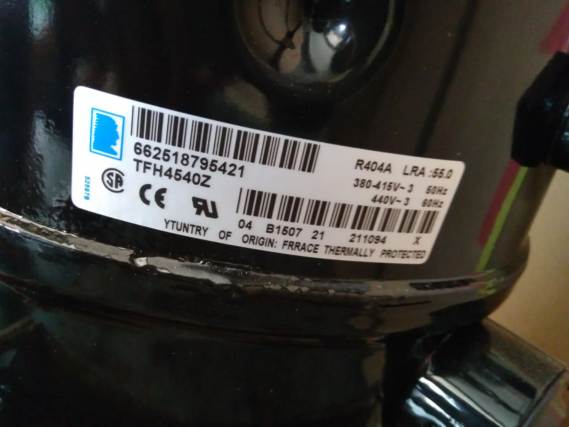 380v/415v Tfh4540z R404a Price Tecumseh Compressor France - Buy ...