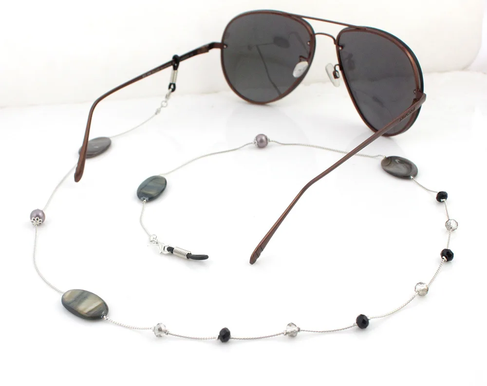 Fashion Reading Glasses Chain For Women Metal Sunglasses Cords Beaded ...