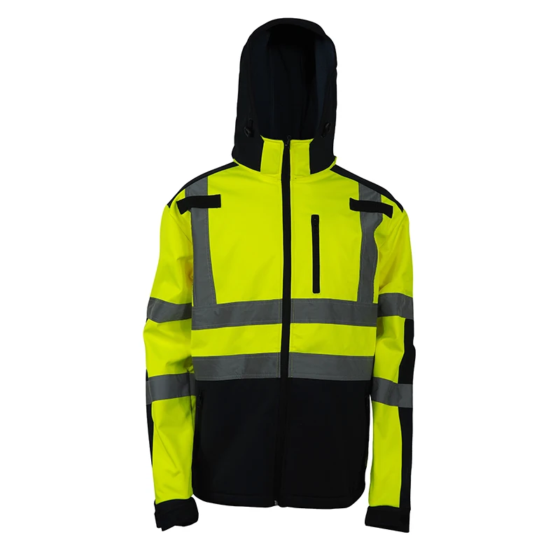 High Quality Softshell Reflective Safety Zipper Hoody 0utdoor Safety ...