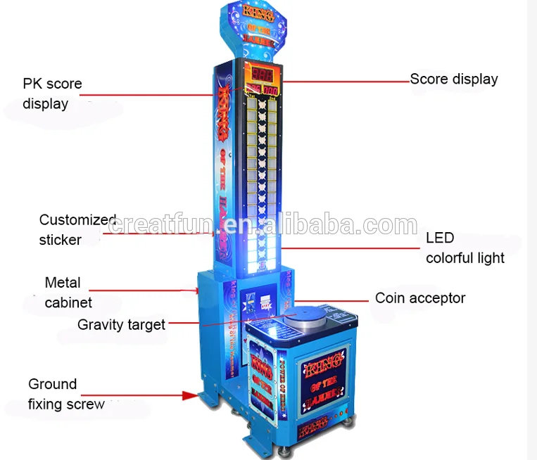 Lottery Tickets Coin Operated Hammer Hitting Game Machine