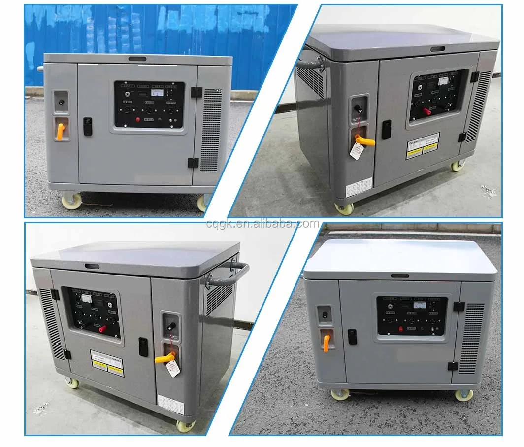 Ac Three Phase 8kw 10kva Soundproof Portable Gasoline Generator - Buy ...