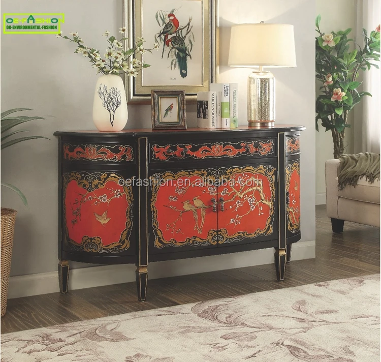 OE-FASHION Furniture Luxury Console Table with Storage Drawers in ...