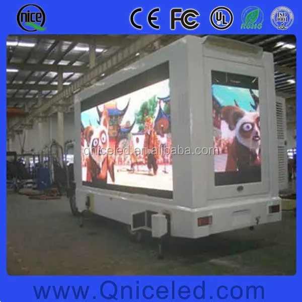 Outdoor Advertising Mobile Led Screen Trailer P8 Full Color Led Video ...