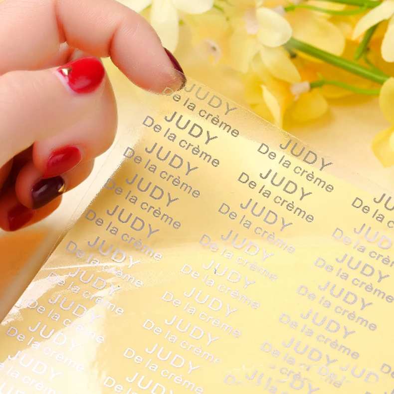 Custom Transparent clear Pvc Sticker Adhesive with Your Printing logo ...