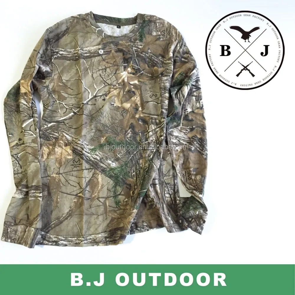 Hunting Outdoor Real Tree Camouflage Long Sleeve T-shirt From Bj ...