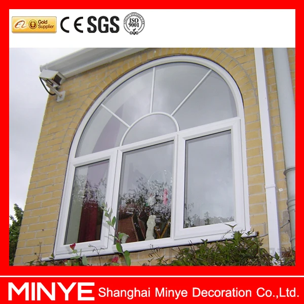 Arc Design Pvc Window Round Plastic Windows/upvc Window Arch Design ...