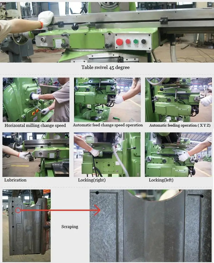 Iso50 Spindle Taper Universal Milling Machine X6132 With Table Size ...