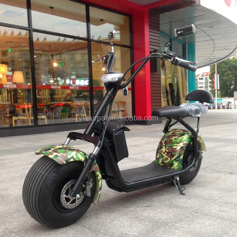 1000w 60v Lithium Battery Big Wheel Electric Scooter/adult Electric ...