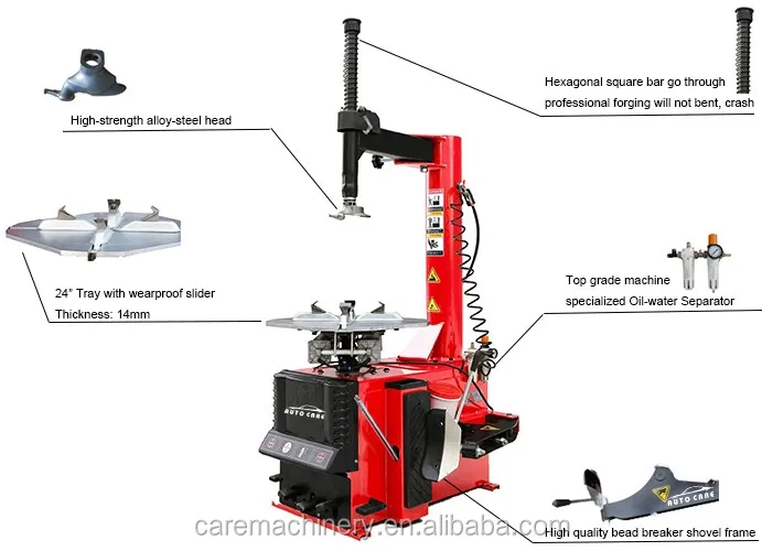 Rim Clamping 12"-24" Automatic Tyre Changer Car Tire Changer - Buy Car ...