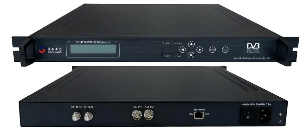 Sc-4116 Asi/ip To Dvb-t Dvb-t2 Modulator With Rf F Head Out/cofdm Dvb-t2 Modulator - Buy Cofdm ...
