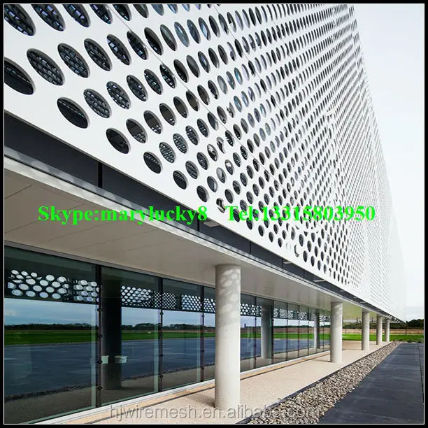 Aluminio perforada fachada panel / de aluminio perforado panel para ...