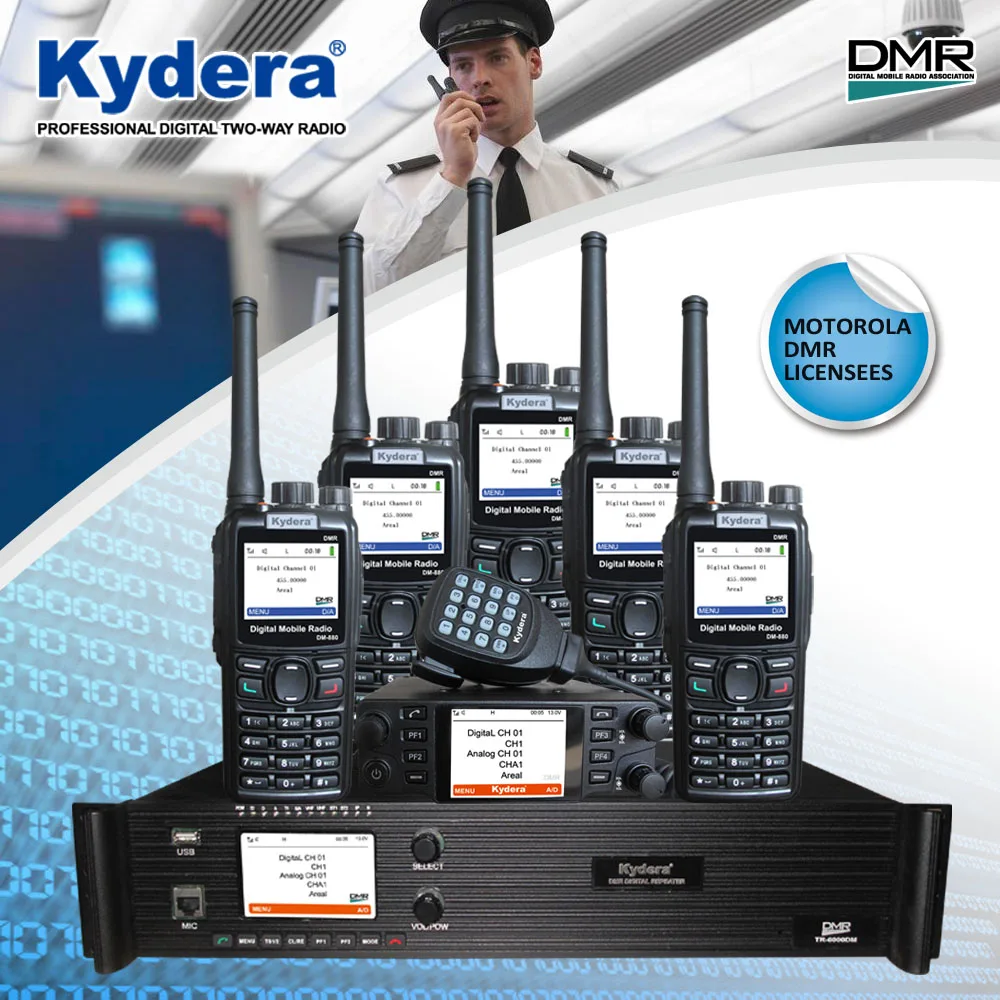 Kydera DR-880 Handheld VHF UHF Digital Radio, 3000mAh, AES256 ...