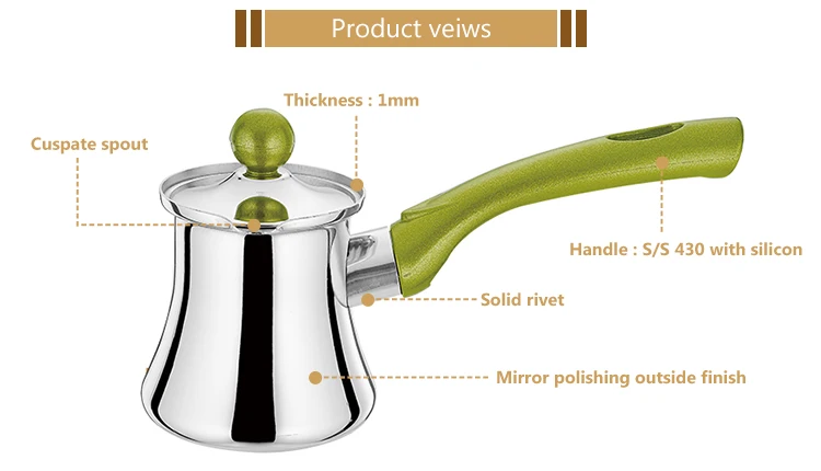 L10298381 Office Coffee Utensils New Stainless Steel Turkish Coffee Pot ...