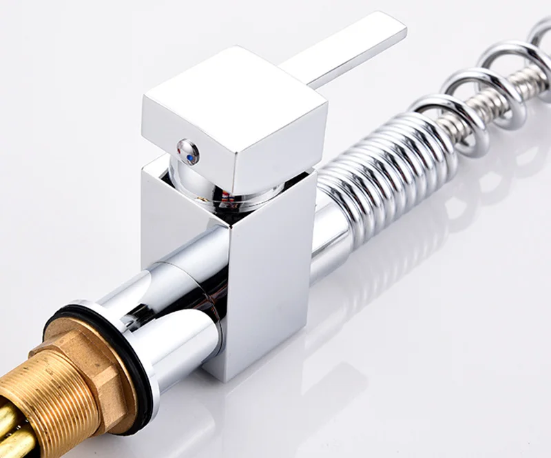 Pull-down Kitchen Spring Faucet With Magnetic Docking Spray Head - Buy ...