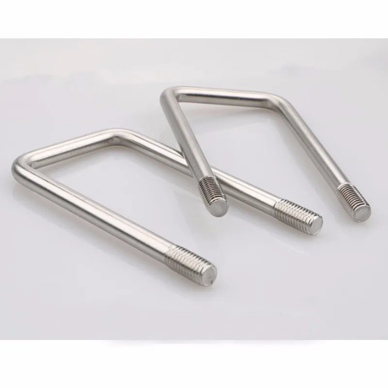 A2 A4 M20 M24 Stainless Steel Square U-shape Bolt With Square Washer ...