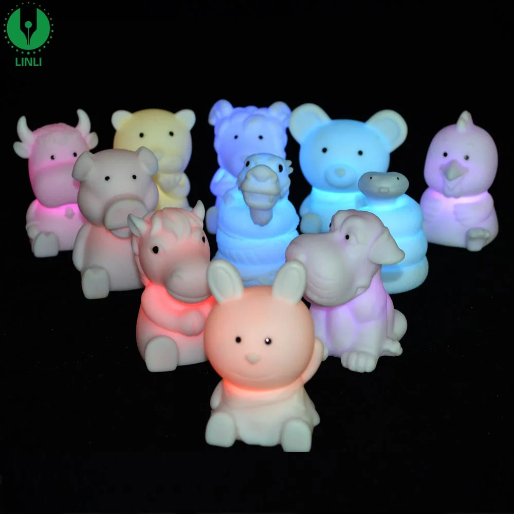 Pvc Color Animal Mini Led Light Table Lamps With 3d Led Night Light ...