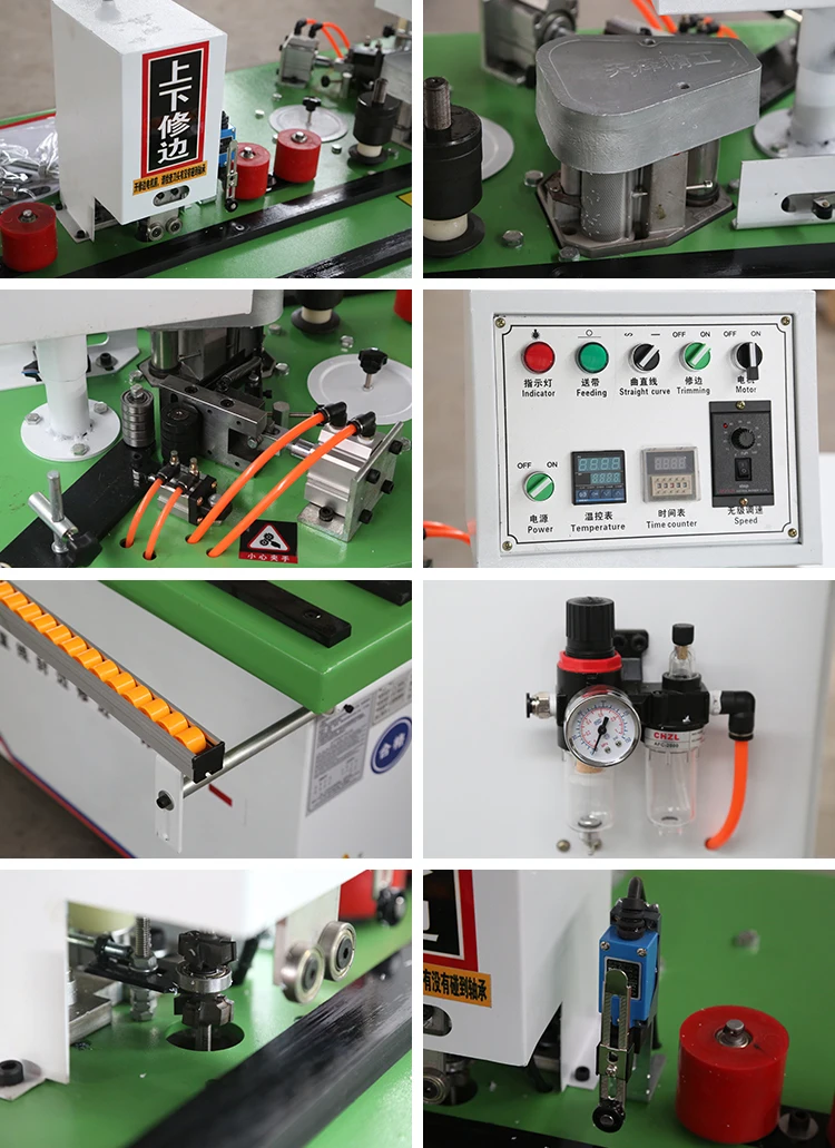 Single Phase Glue Pot Edgebander With Cutter Heads Woodworking Machines ...