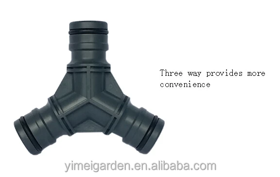 3/4" Three Way Quick Coupling For Big Adaptor Garden Hose Fitting ...