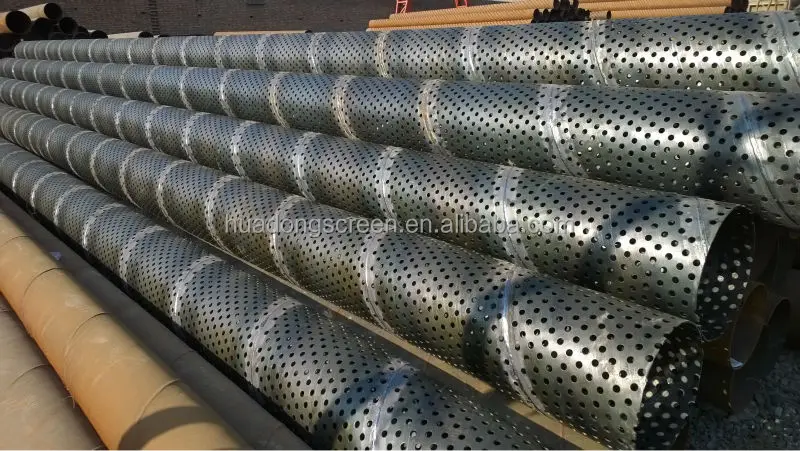 China Stainless Steel Perforated Filter Pipe / Perforated Tube For ...