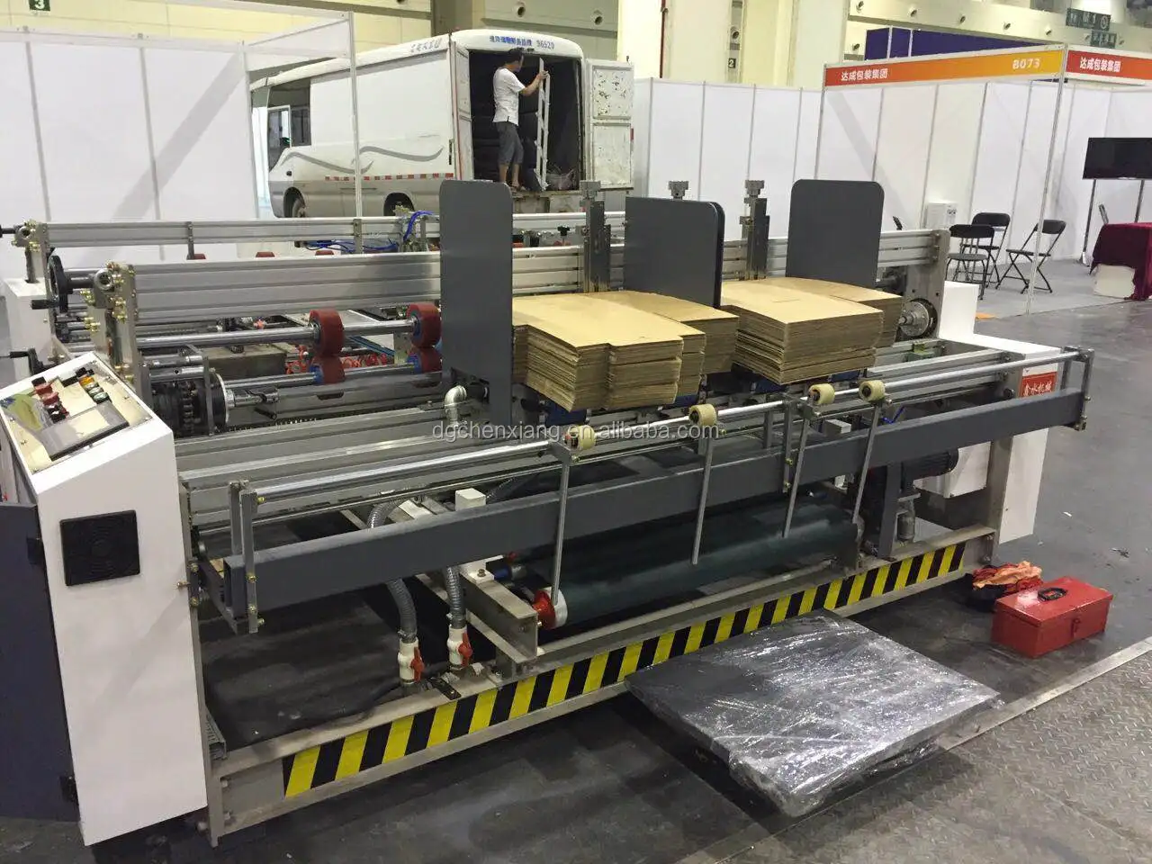Semiautomatic Industrial Box Making Machines, High Speed AB Double ...
