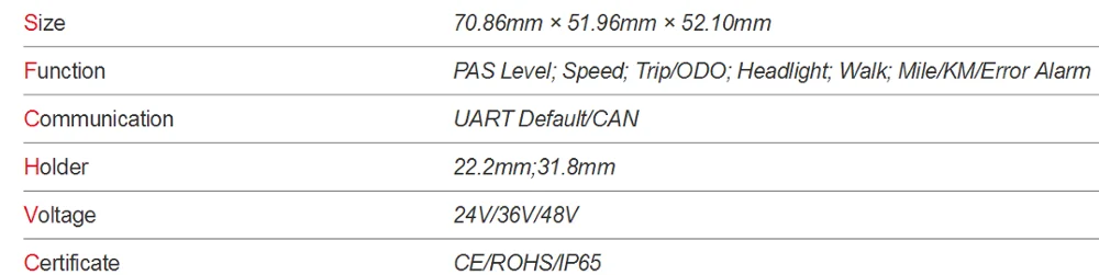 Ce/rohs/emc Approval 24v,36v,48v E-bike Lcd Display For Electric Bike ...