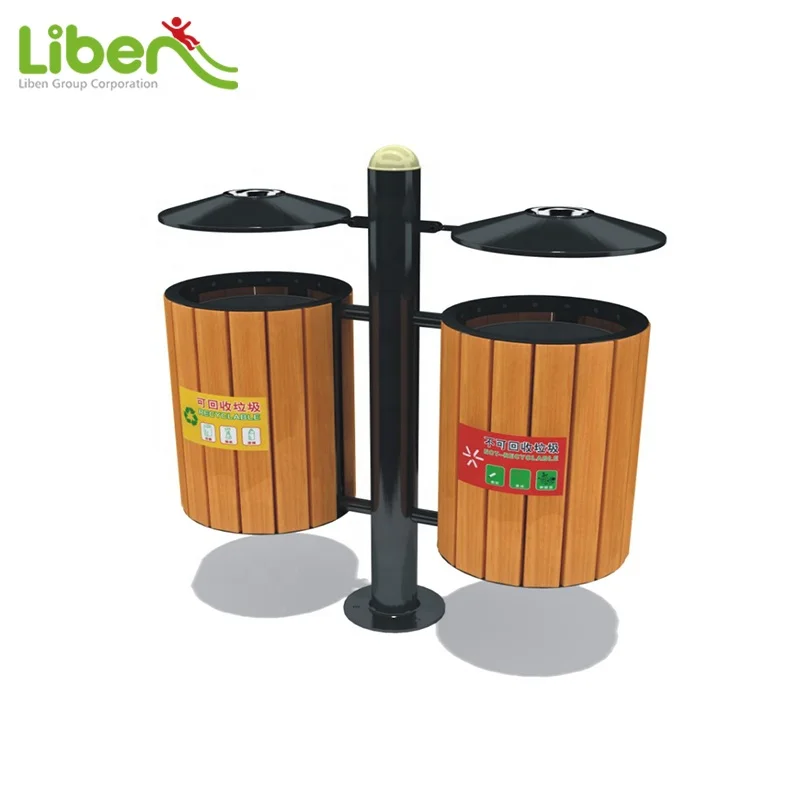 Stainless Steel Park Recycle Dustbin Trash Can Trash Bin With Cover ...