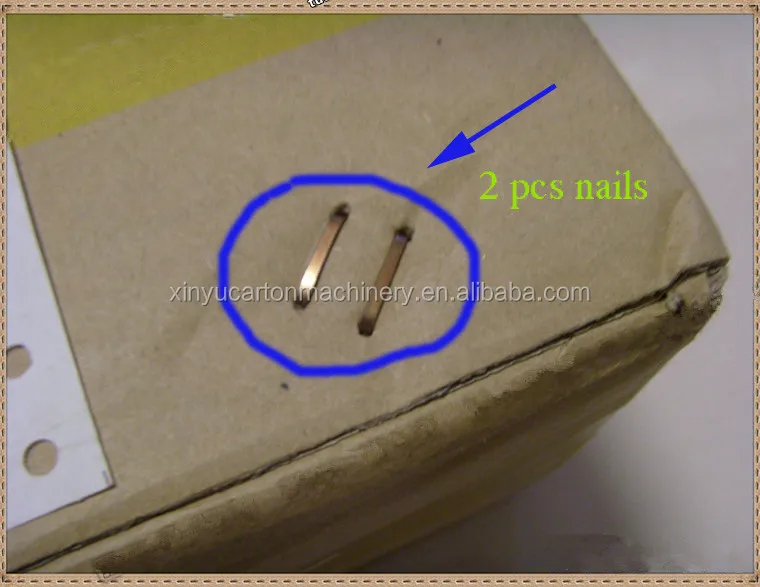 Corrugated Carton Box Stapling Machine/stapler For Corrugated Cardboard ...