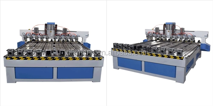 10 Spindle Multi Head Woodworking CNC Router Machine 1820