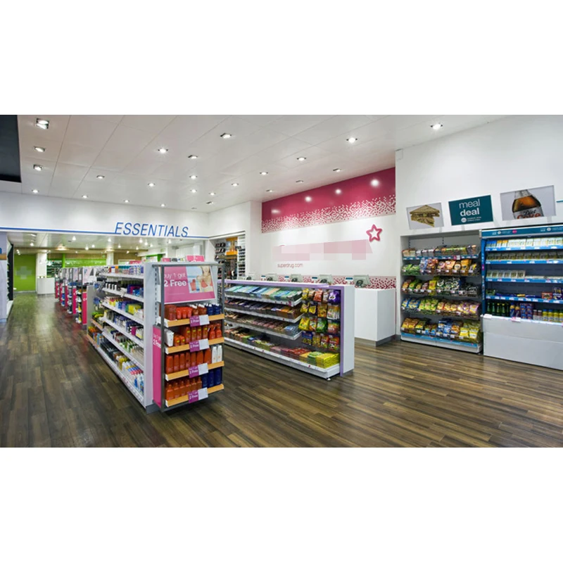 Lux Customized Medical Store Interior Design Pharmacy Shop Display ...