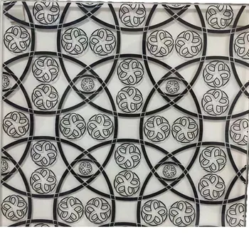 Tempered Patterned Glass Ceramic Frit Glass Silk Screen Printing For ...