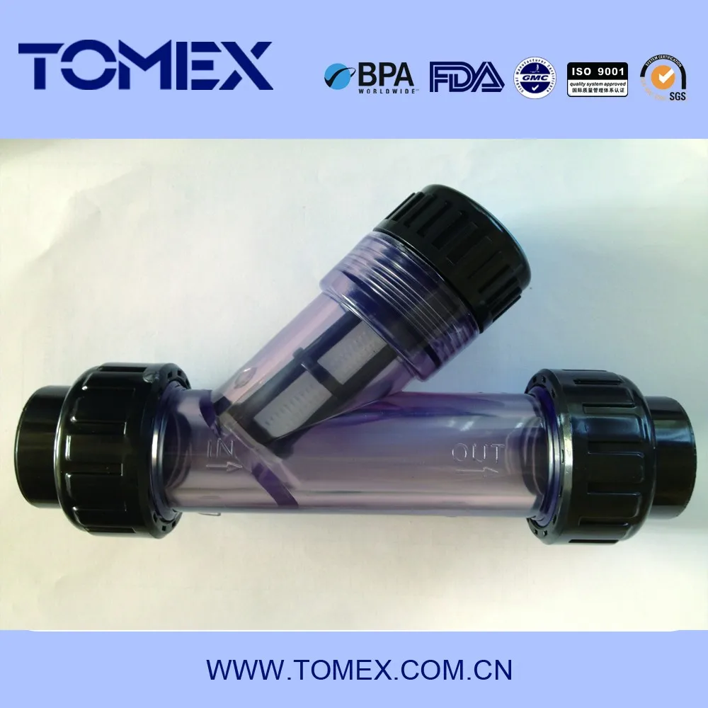2023 New Pvc Size 1/2"-4" Pipe Pvc Transparent Y Type Strainer/filter ...