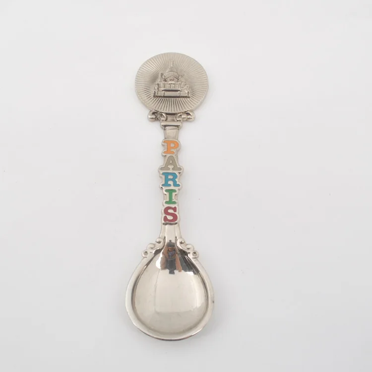 Custom Paris France Souvenir Spoon Metal Silver Tea Spoon - Buy ...