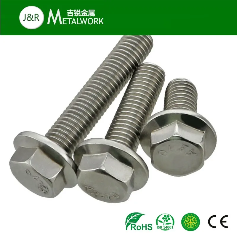 M5 M6 M16 A4-80 316l Hex Flange Bolt And Nut Din6921 Din6923 - Buy A4-80 Flange Bolt And Nut,A4 ...