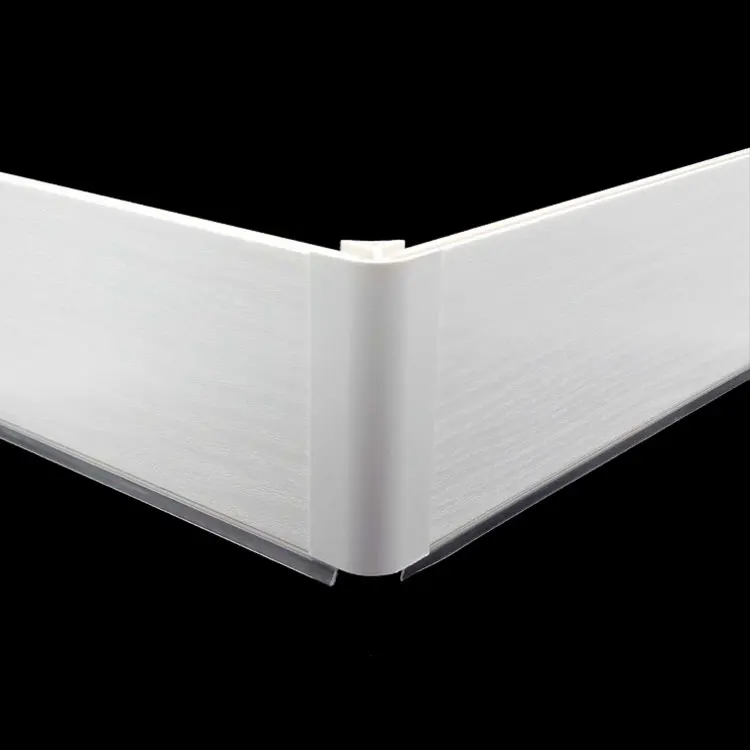 Wooden Grain White Pvc Laminate Plastic Skirting Boards - Buy Skirting ...