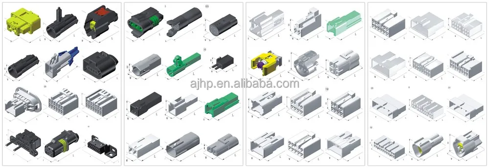 Pbt-gf10 4 Pin Automotive Harness Connectors - Buy Automotive Harness Connectors,Pbt-gf10 ...