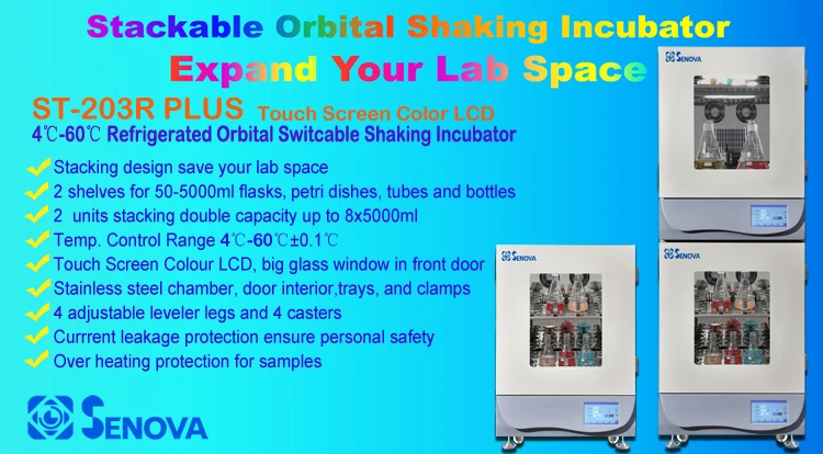 Temperature Controlled Refrigerated Orbital Incubator Shaker For Lab ...